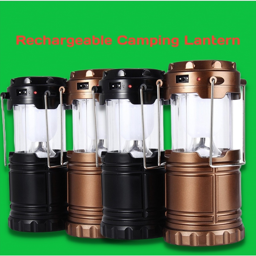 RANDOM COLOUR SOLAR RECHARGEABLE CAMPING LANTERN DC 5800T 6+1 LED ...