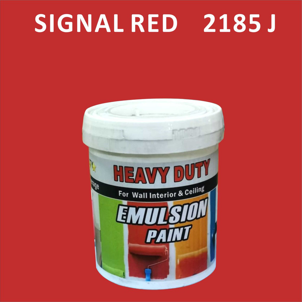 SIGNAL RED 2185 J ( 1L ) HEAVY DUTY EMULSION PAINT FOR WALL INTERIOR ...