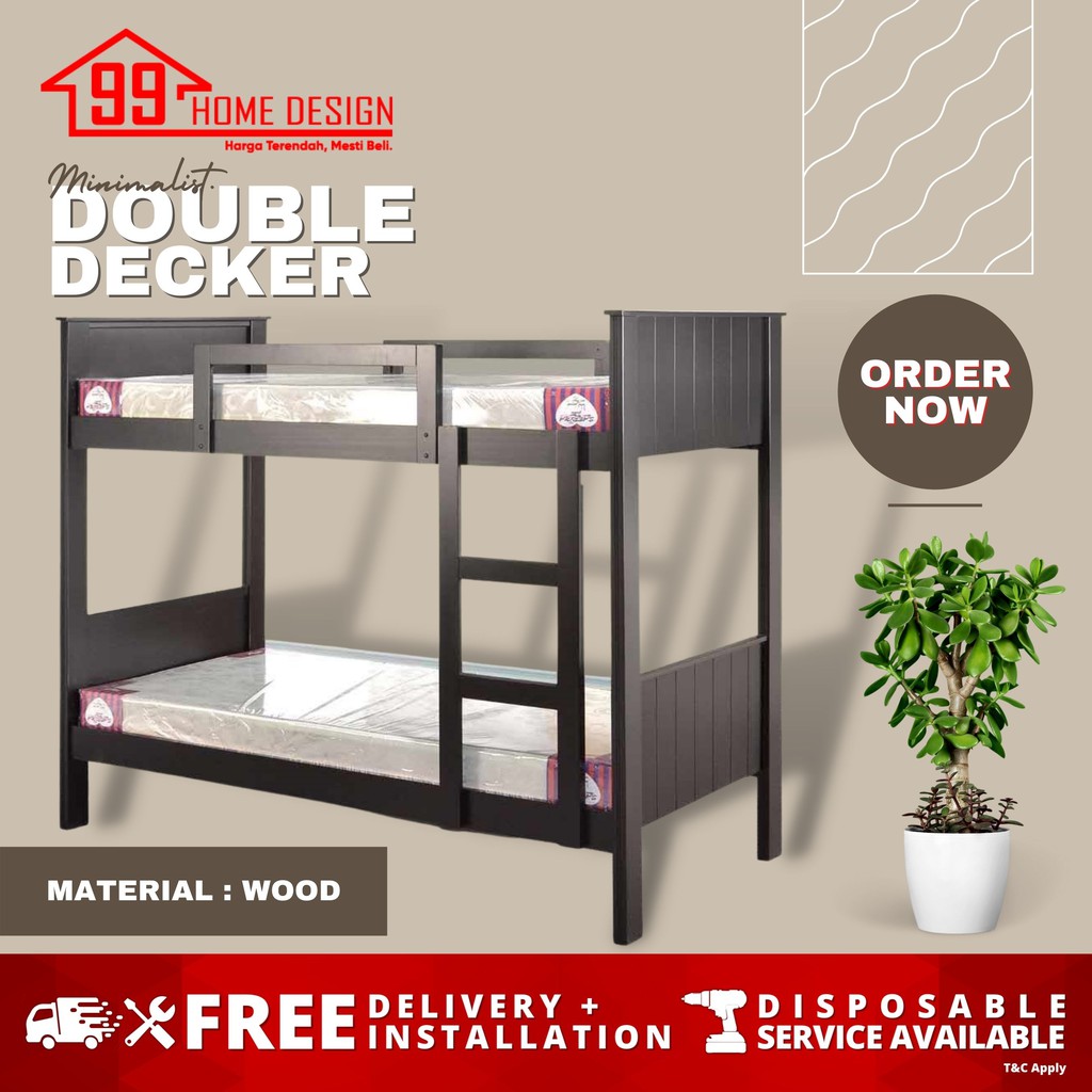 99 HOME : SH308 Hardwood Double Decker | Shopee Malaysia