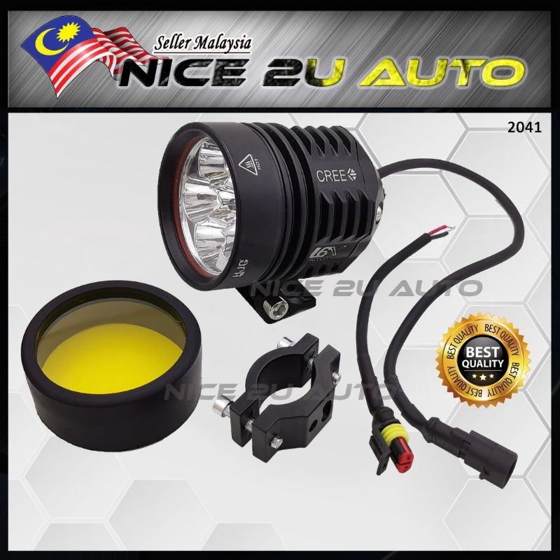 6000LM White/Yellow Motorcycle LED Headlight Waterproof Driving Spot ...