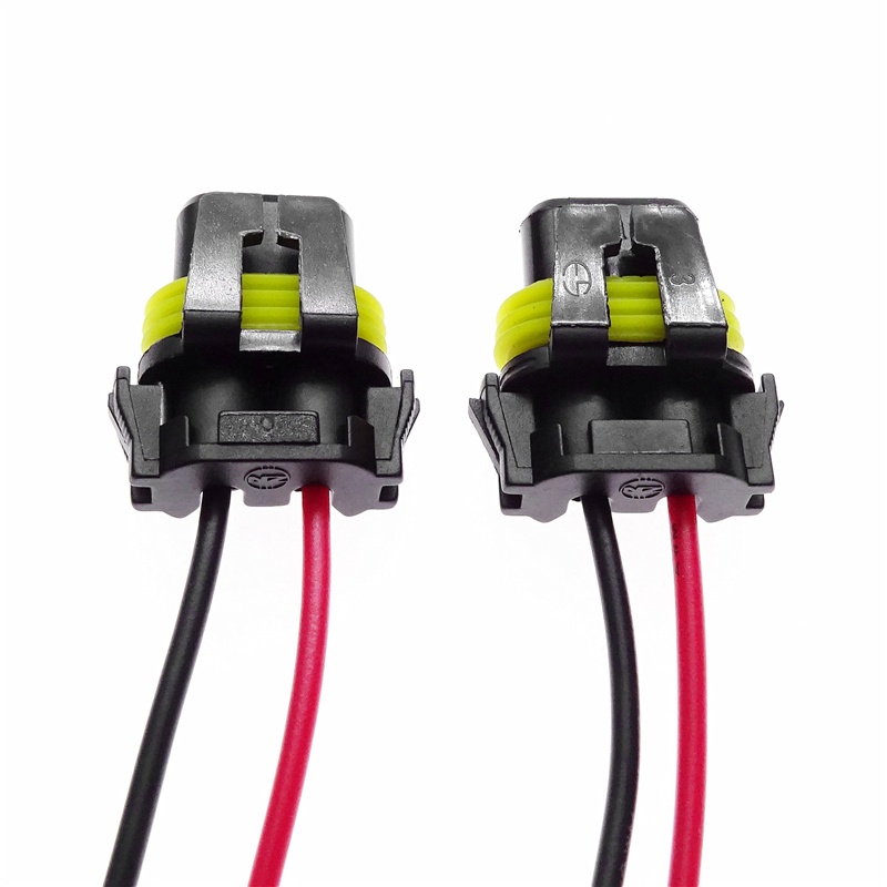 2 Pcs 9005 9006 Bulb Socket Adapter Female Connector Wiring Harness For ...