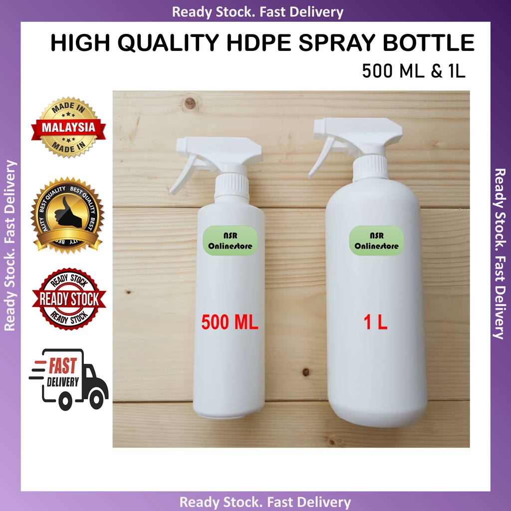 (READY STOCK) High Quality HDPE Spray Bottle 500ML / 1L Garden Spray ...