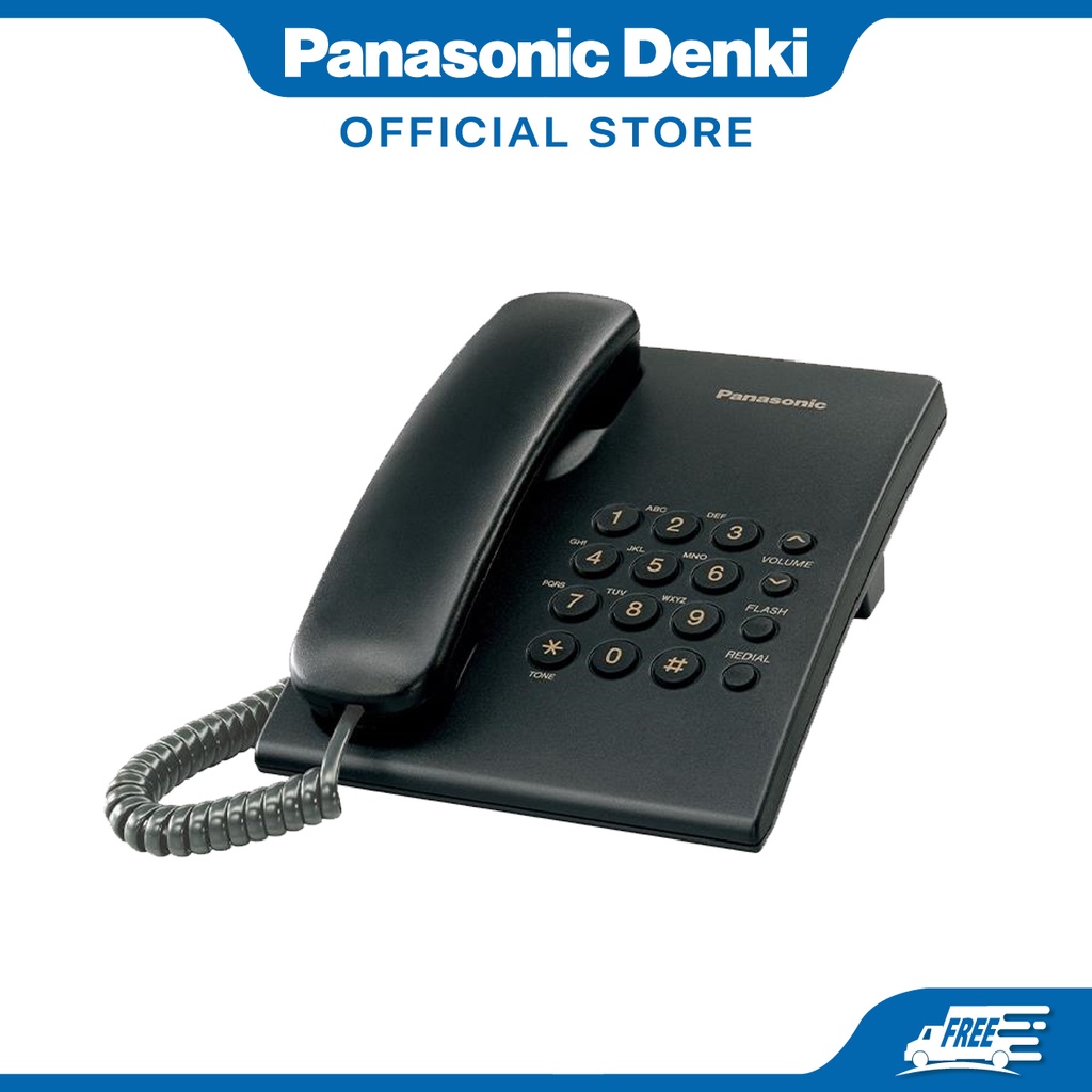 PANASONIC Corded Phone KX-TS500 Single Line for Home Office Landline Telephone Telefon Rumah KX ...