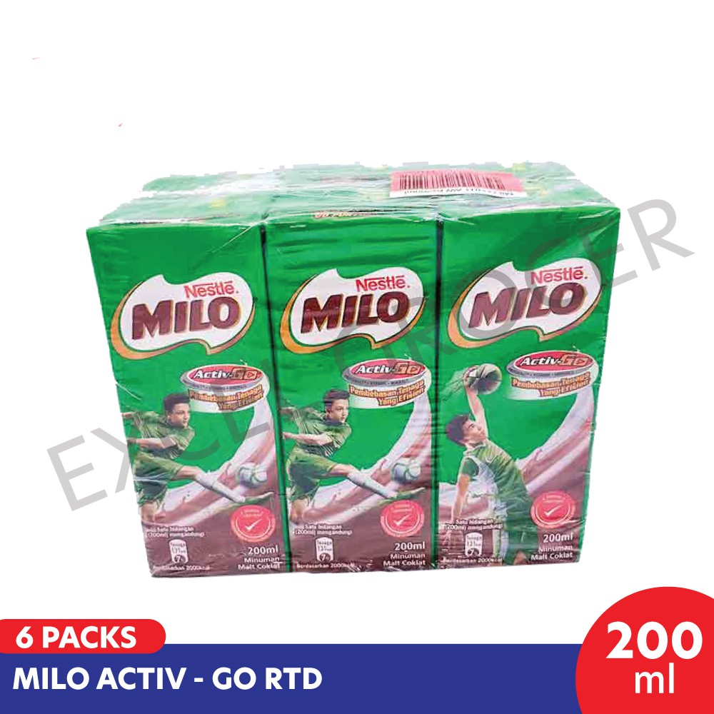 Milo Original RTD Box 5+1 x 200ml (Pack) | Shopee Malaysia