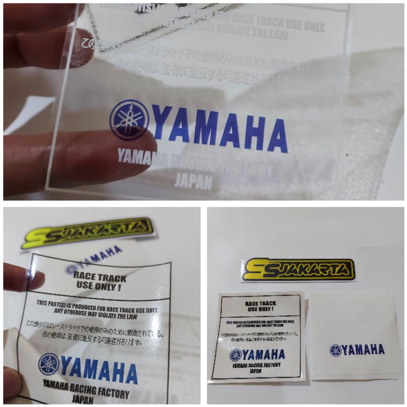 Yamaha Warning Sticker Yamaha Japan Race Track Use Only Transparent ...
