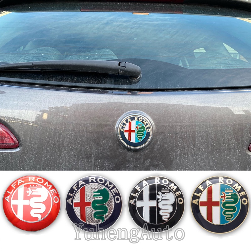 74mm Car Front Emblem Sticker Auto Rear Trunk Badge Decal For Alfa ...
