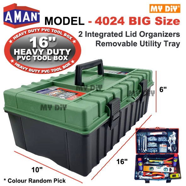Aman PVC Tool Box Inner Tray Organizer Plastic Storage Box Tool Box 14 ...