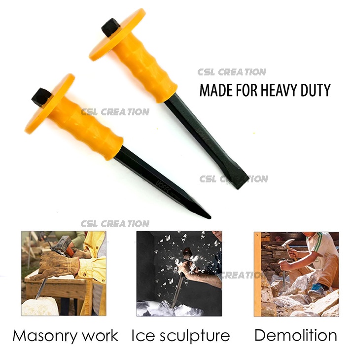 UOFFC Cold Chisel Concrete Chisel Hand Protection Demolition Breaker ...