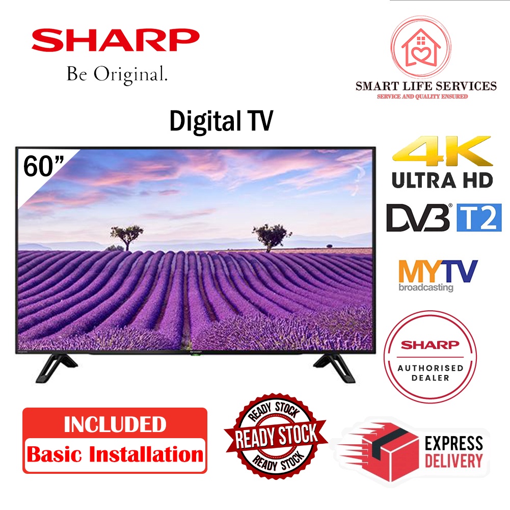 Sharp 60 Inch 4K UHD Digital TV 4TC60CH1X | Shopee Malaysia