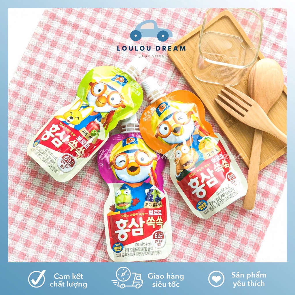Paldo Pororo Korean red ginseng fruit drink for children from 2 years ...