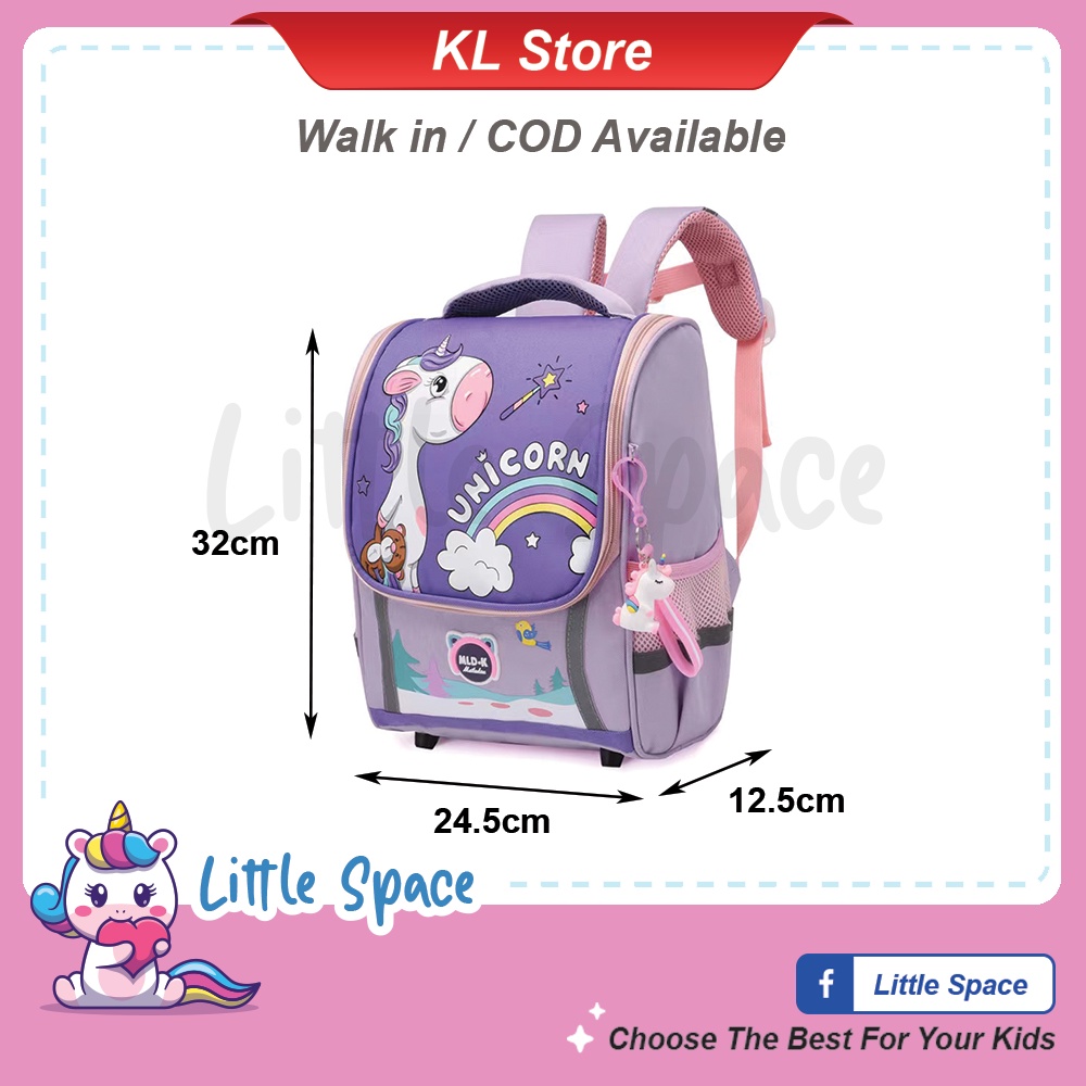 Kids School Bag Unicorn Beg Sekolah For Kids Dinosaur Beg Sekolah ...