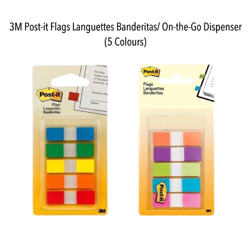 3M Post-it Sticky Notes Flags Languettes Banderitas/ On-the-Go ...