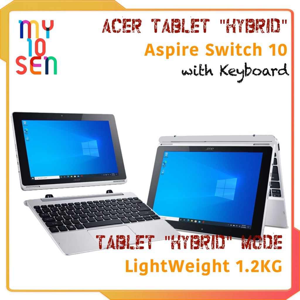 Acer Aspire Switch 10 (SW5-012) Hybrid Tablet + Keyboard WIFI Bluetooth ...