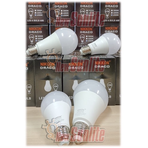 NIKKON DRACO 15W/21W LED A BULB A65/A80 E27DAY LIGHT (6500K) | Shopee ...