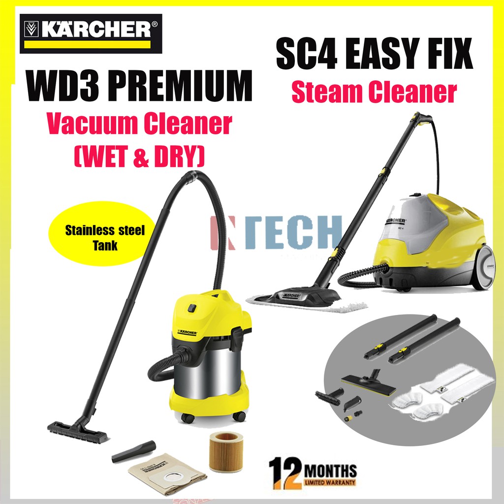KARCHER COMBO KIT WD3PREMIUM MULTI-PURPOSE VACUUM CLEANER+SC4EASYFIX ...