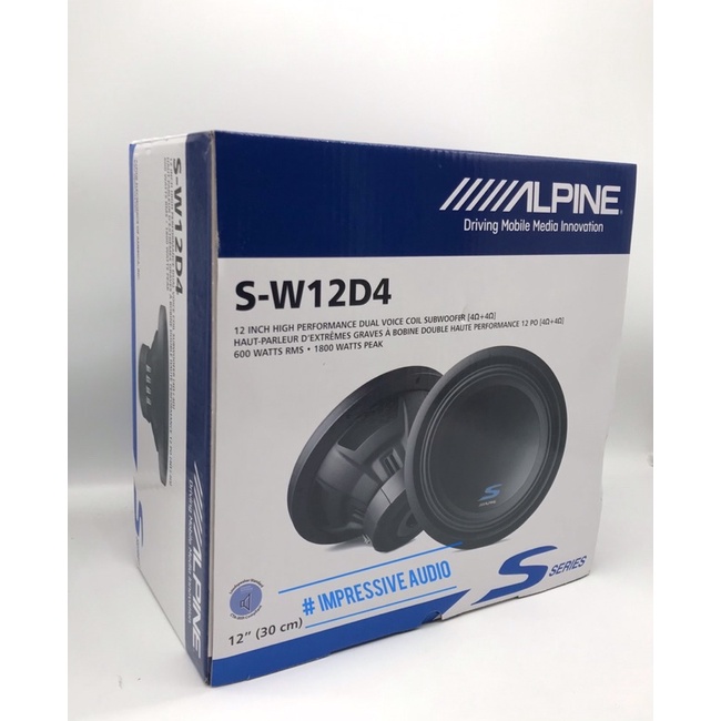 ALPINE S-W12D4 12” (30CM) SUBWOOFER (4Ω+4Ω) | Shopee Malaysia