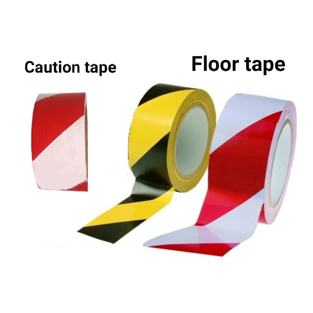 [QUALITY]48mm Floor Tape Yellow Black/White Red/ Caution Tape/ Marking ...