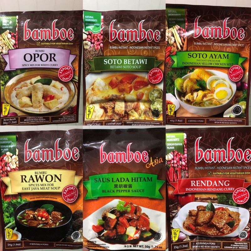 Bamboe Bumbu Opor Soto Betawi Soto Ayam Rawon Saus Lada Hitam Rendang ...