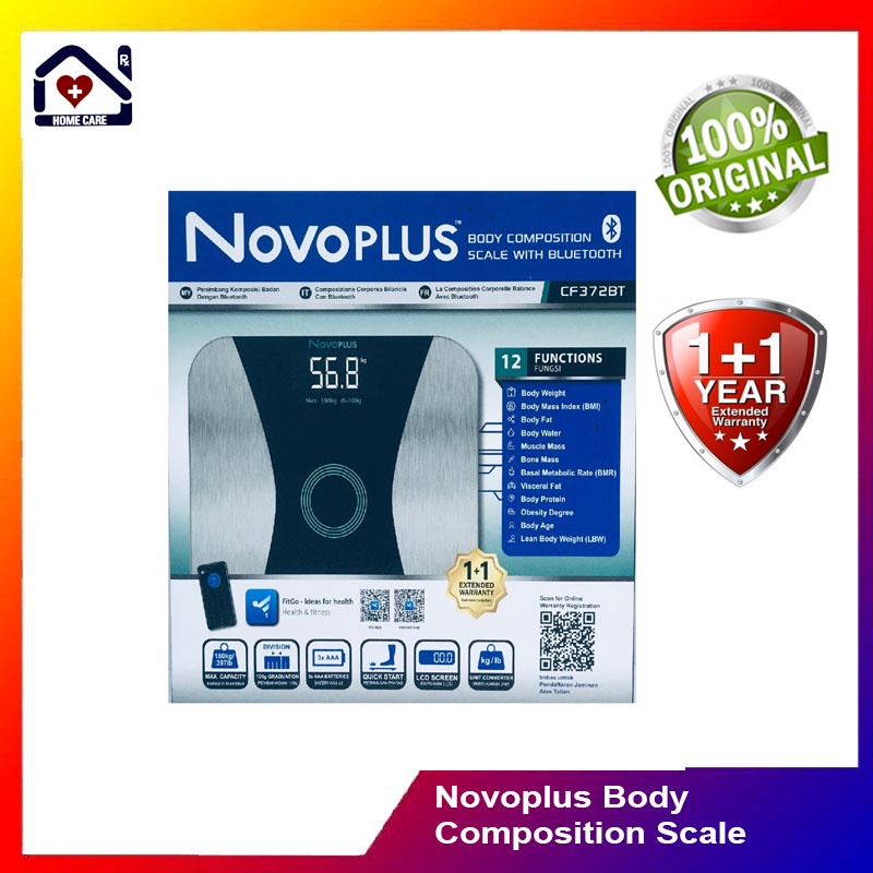 Novoplus Body Composition Scale Bluetooth CF372BT | Shopee Malaysia