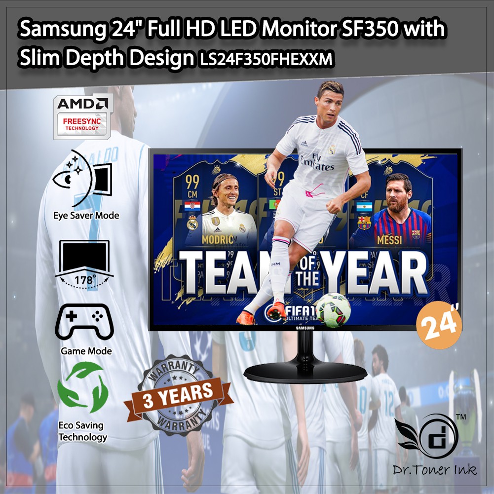 SAMSUNG 24" FULL HD LED MONITOR SF350 WITH SLIM DEPTH DESIGN ...