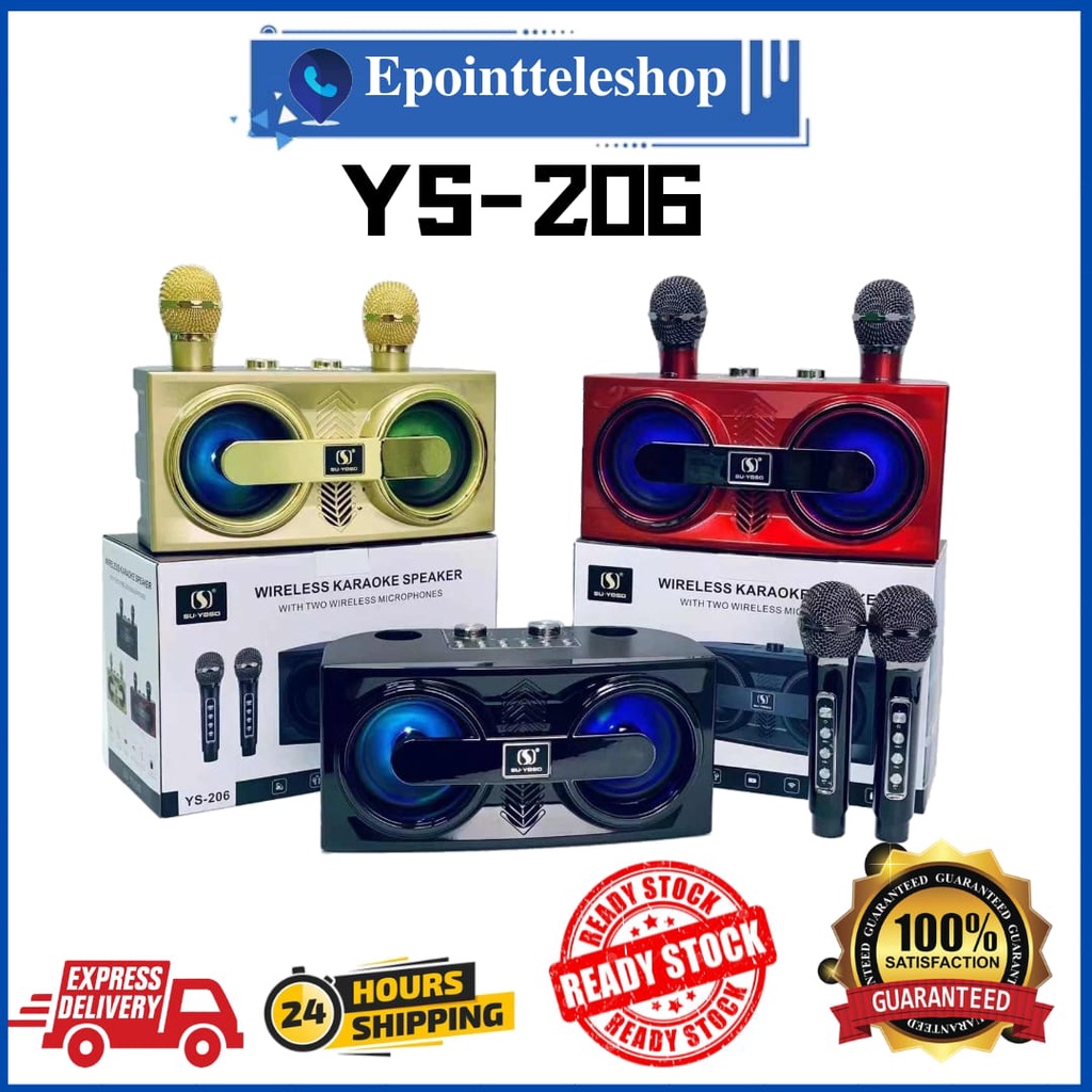 [Ready Stock] SU-YOSD Wireless Karaoke Speaker With Two Wireless ...