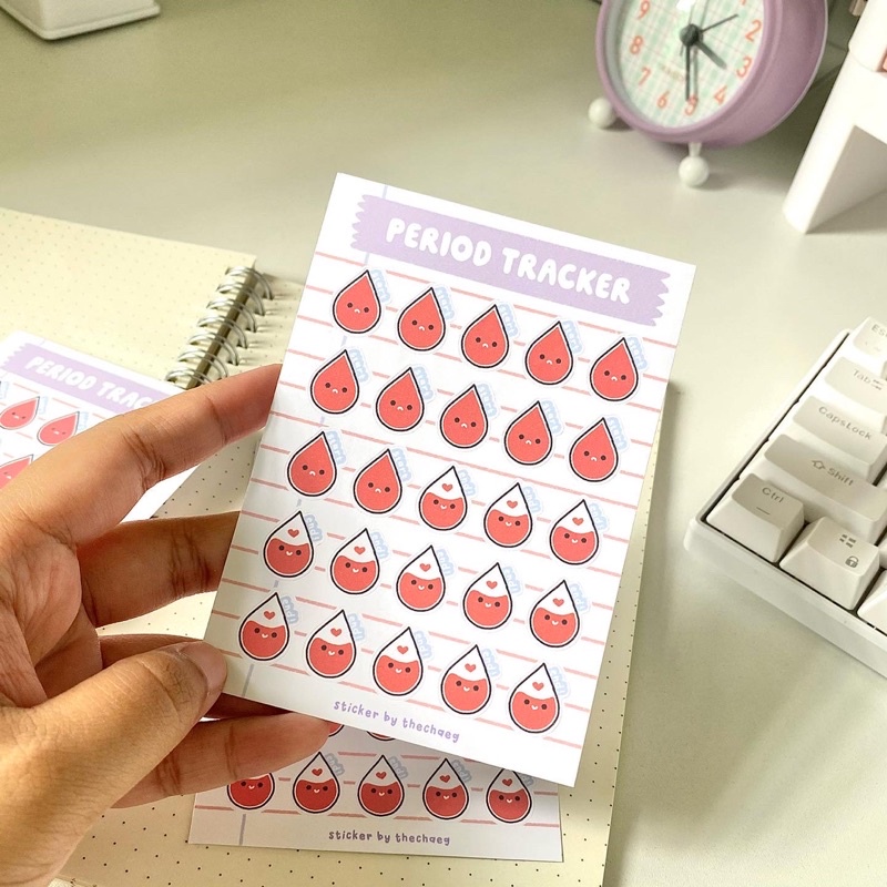 Period Tracker Sticker Planner by thechaeg | Shopee Malaysia