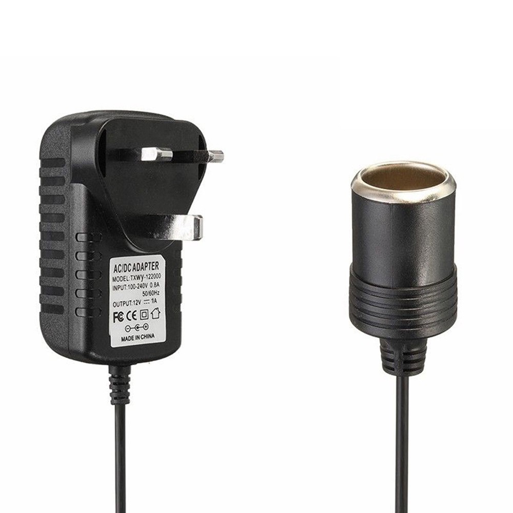 Spot UK Plug 220V to 12V Portable Car Lighter Socket Adapter Plug Using ...
