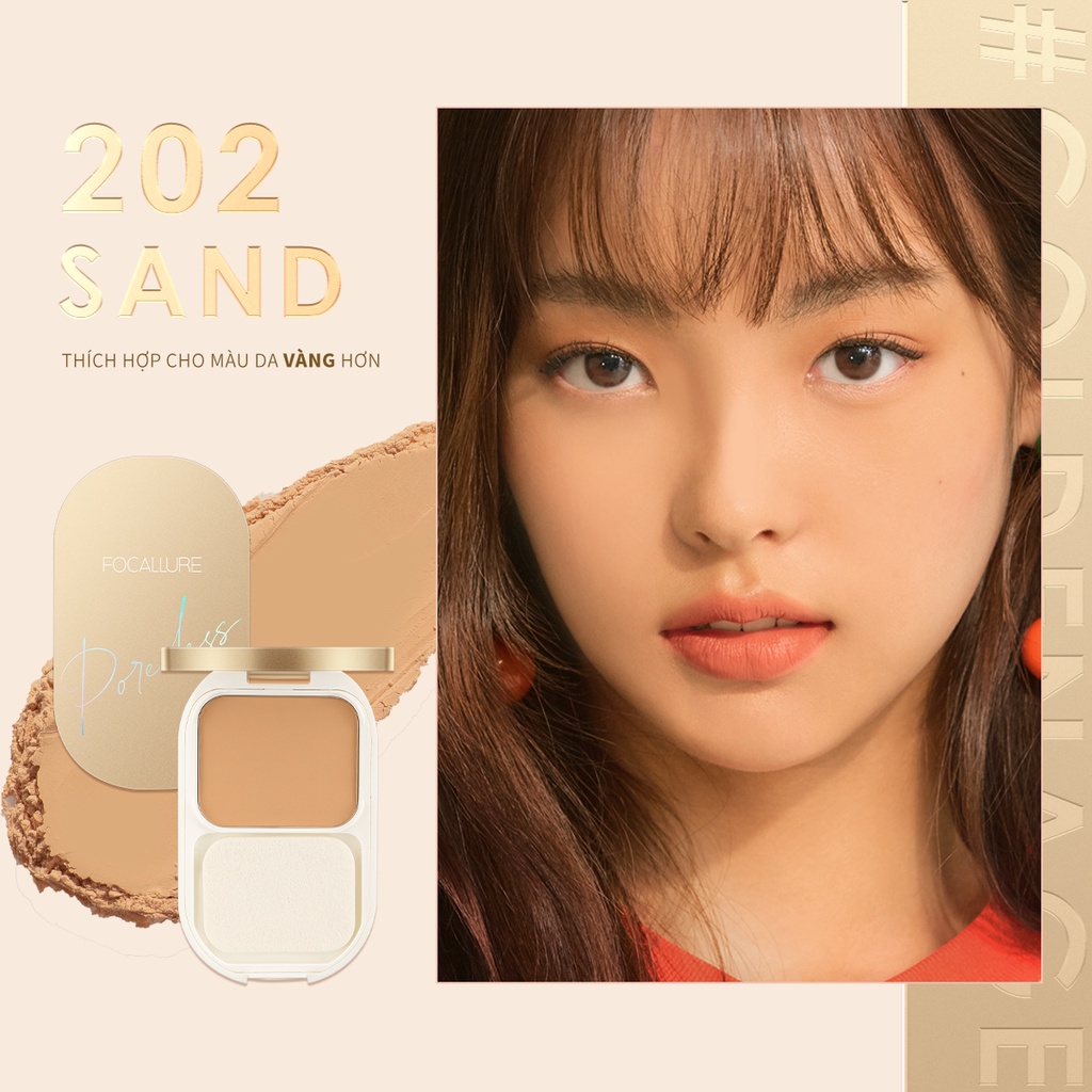 FOCALLURE FA206 2 Way Lasting Poreless Compact Powder Full Coverage ...