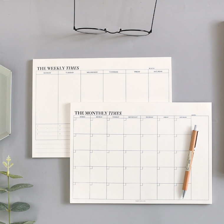 MEME 60 Sheets B5 Planner Pad 2025 Weekly Monthly To Do List Office ...