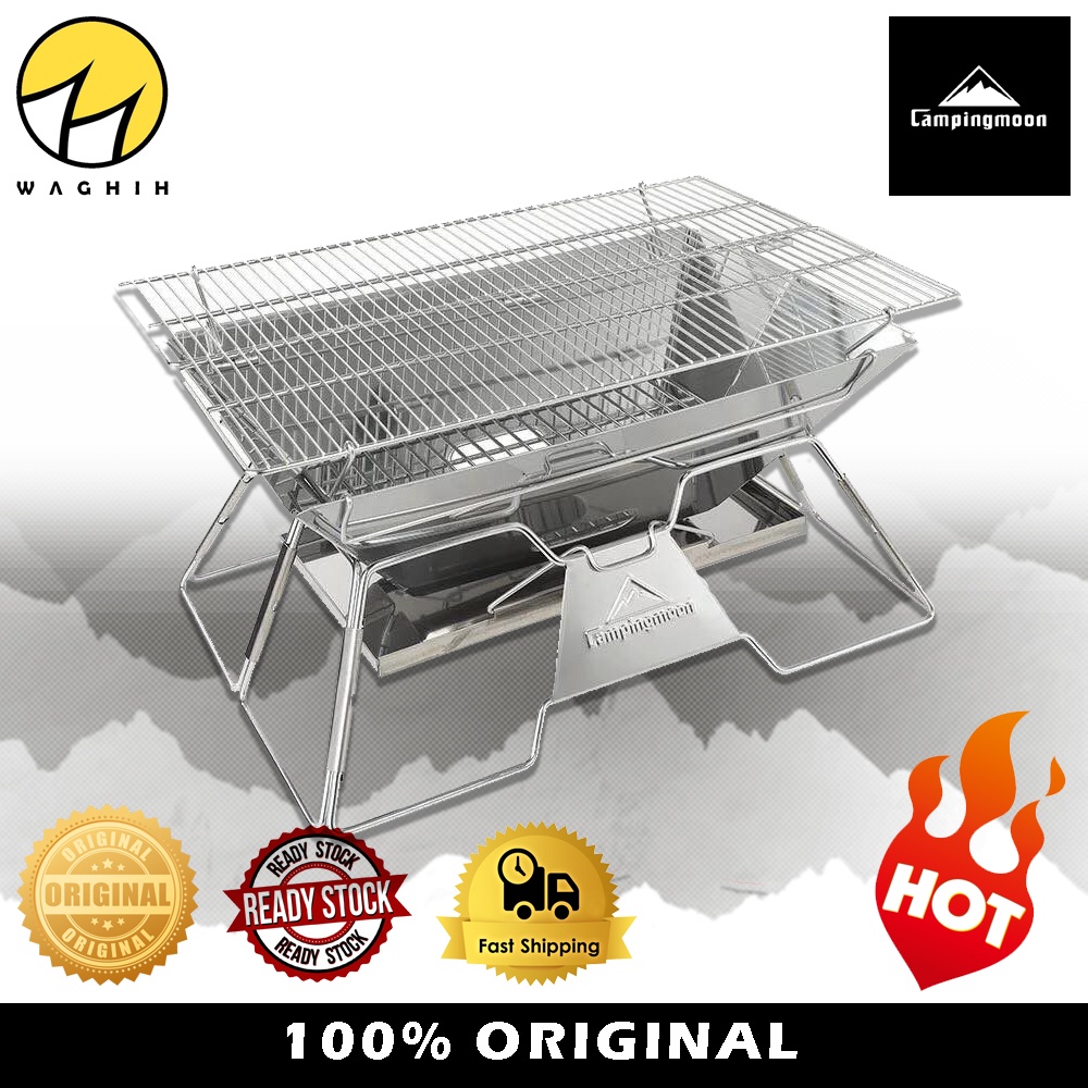 🔥100% ORIGINAL🔥 CAMPINGMOON BBQ SET MT-3 LARGE CAMPING HIKING BARBEQUE | Shopee Malaysia