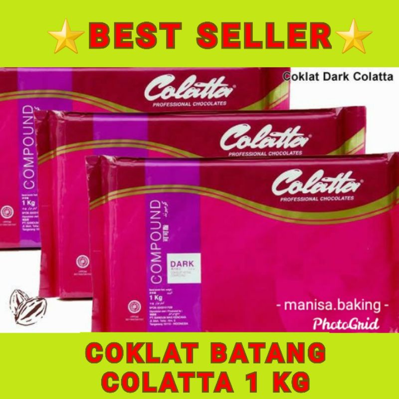 COLATTA CHOCOLATE BAR 1 KG DCC COLATTA 1 KG DARK COMPOUND CHOCOLATE 1 ...