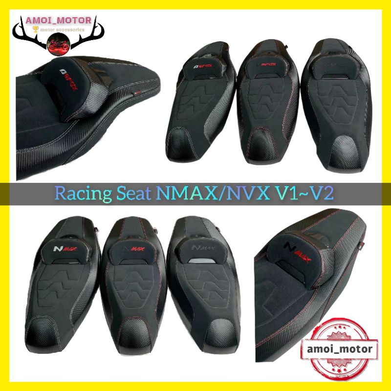 NVX NMAX V1~V2 Racing Seat NMAX V1 V2 NVX155 AEROX V1 V2 Kusyen Cushion ...