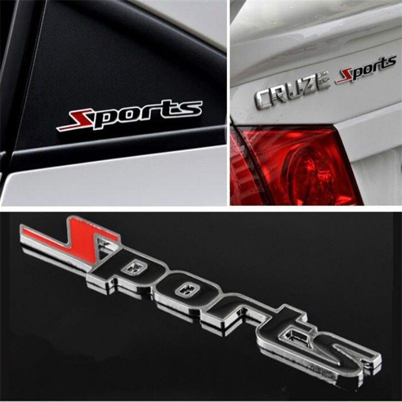 1pcs Metal Sports logo emblem for toyota honda perodua and all car ...