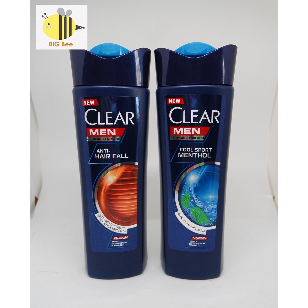 Clear Hair Shampoo Men 165ml Cool Sport Menthol & Anti-Hairfall 165ml ...