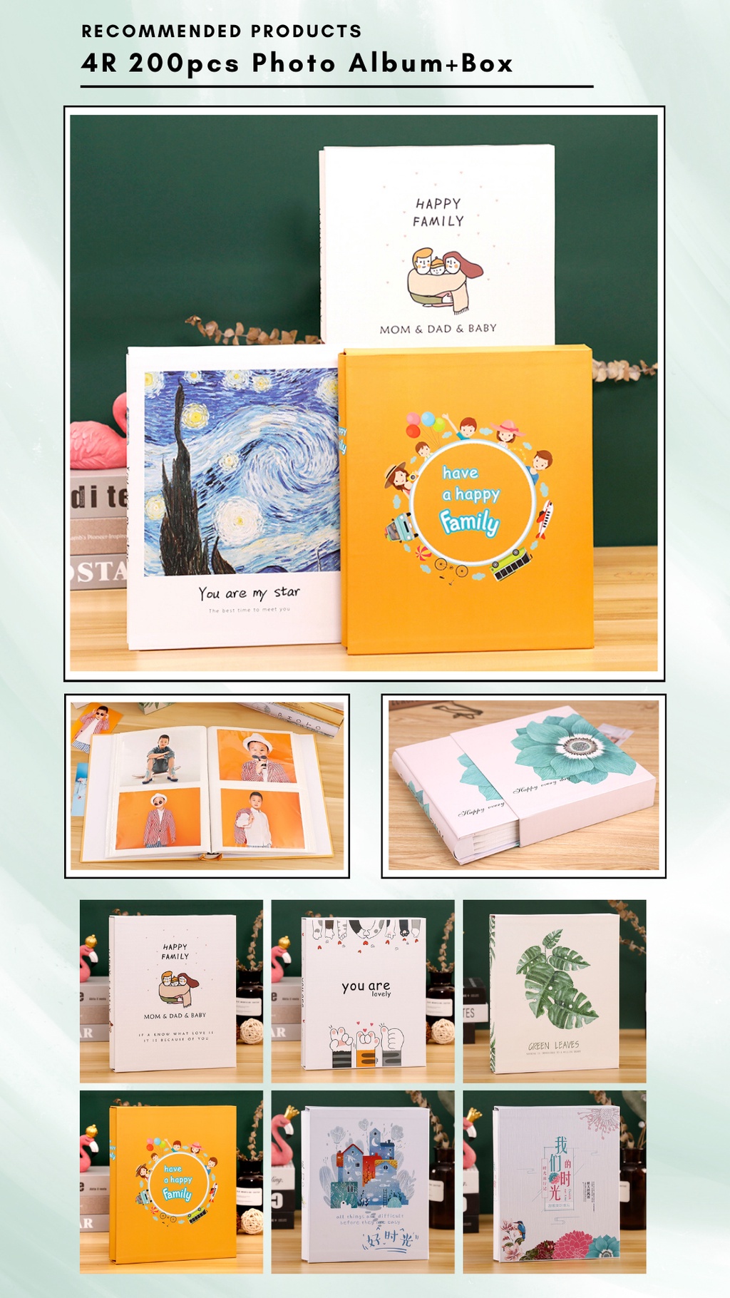 4R Photo Album 200 Pocket Box Album Gambar with Box (Ready Stock) Album ...