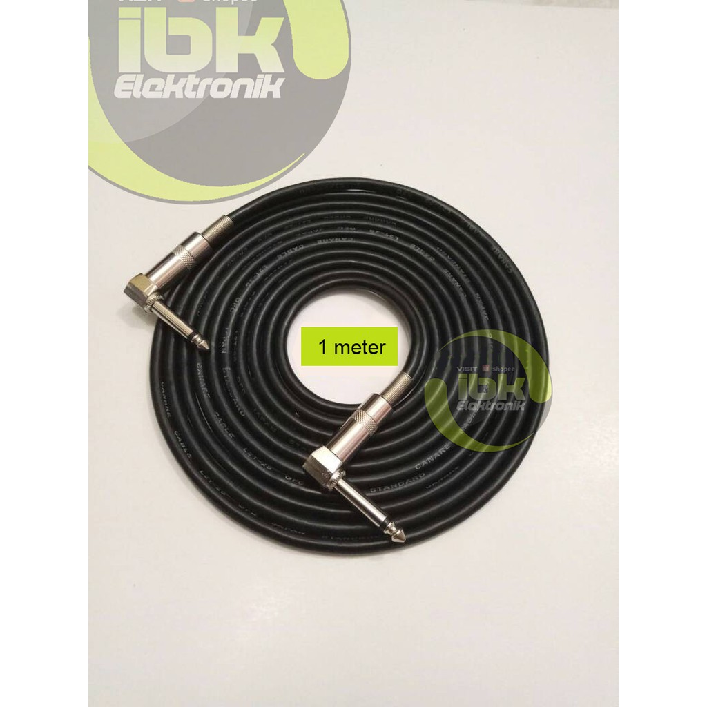 Guitar cable/guitar cable jack L to L full iron 1 meter full | Shopee ...