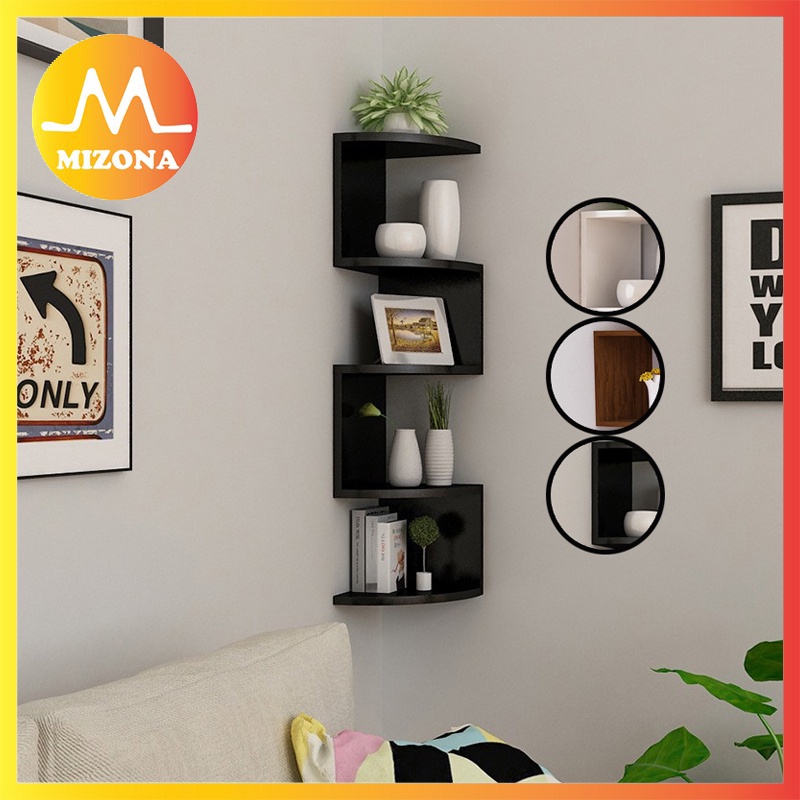 MIZONA Wall Shelf Creative Lattice Shelf Wall Corner Shelf Wall ...