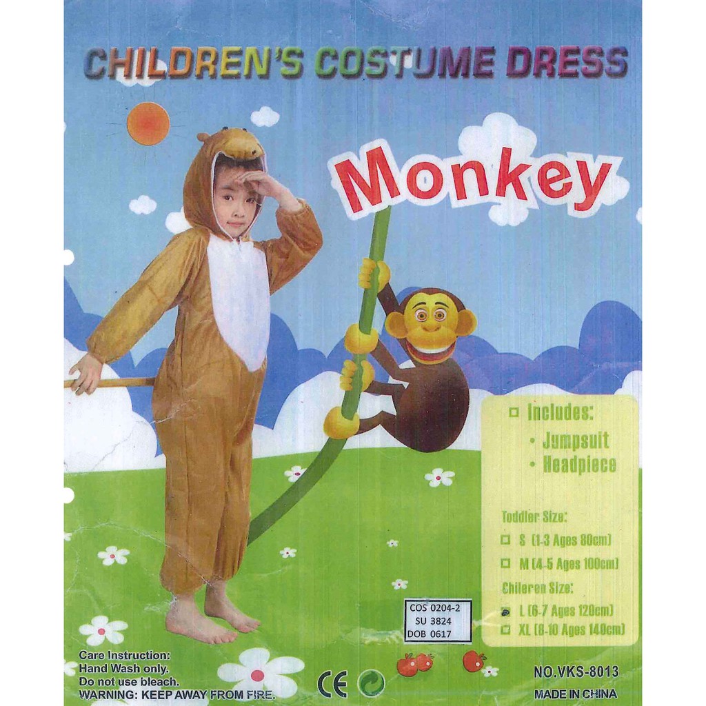 Instant Costumes Monkey Dress - Kids COS 0204-2 | Shopee Malaysia