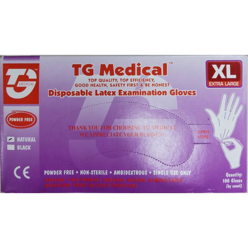TG Medical Disposable Latex Examination Gloves | Shopee Malaysia
