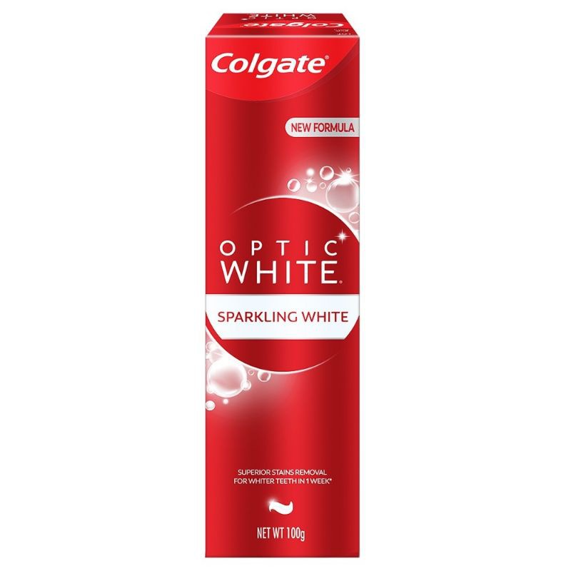 Colgate Optic White Sparkling Dazzling Volcanic Exfoliating Mint Plus ...