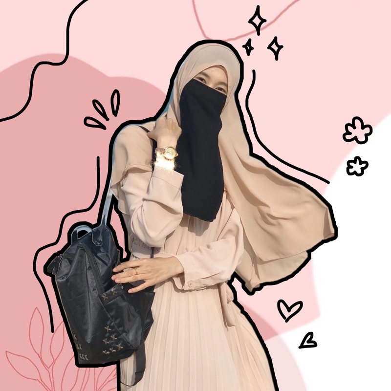 [Boleh Customade] Niqab Hijab Purdah Muslimah Aurah Aurat Khimar Cover ...