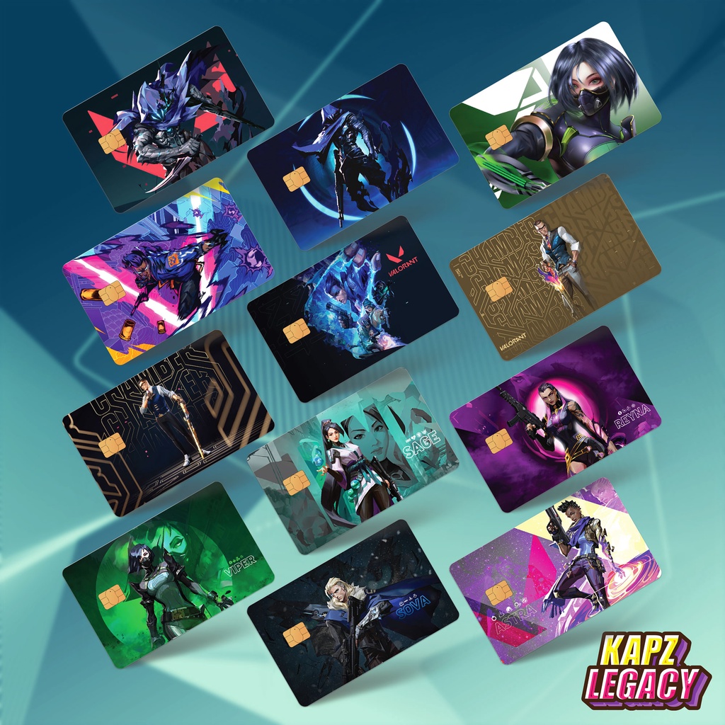 KapzLegacy Valorant Game ATM Bank Sticker Card Cover Access Touch n Go ...