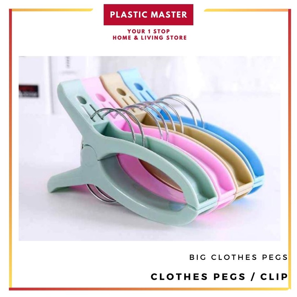 Big Thick Clothes Peg Powerful Plastic Clothes Clip Hangers Clothespins ...