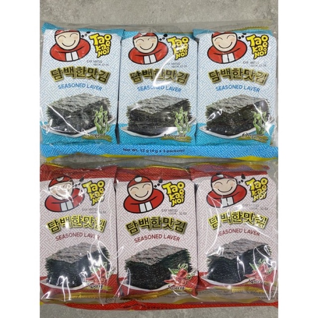 [HALAL] 🇹🇭 Thailand Tao Kae Noi Korean Seaweed Laver Snacks [3packs x ...