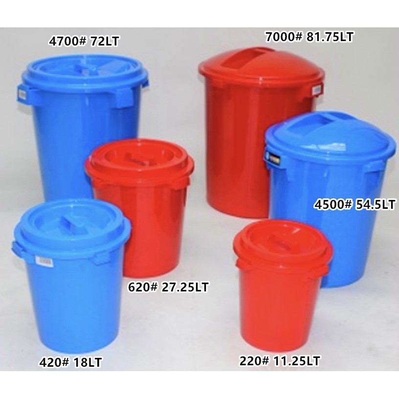 Unica Maxlife Heavy Duty Plastic Utility Bin Pail With Cover Baldi ...