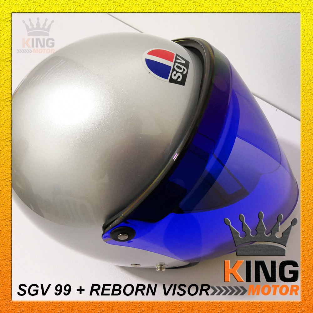 SGV 99 HELMET WITH X-DOT REBORN VISOR (SILVER) | Shopee Malaysia