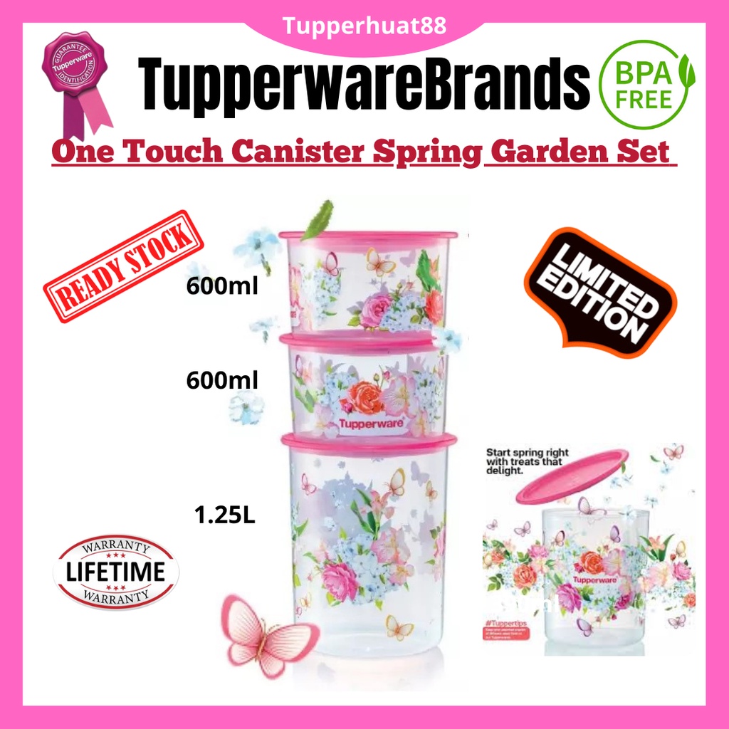 Tupperware One Touch Set Food Container Snack Storage Bekas Makanan Air ...