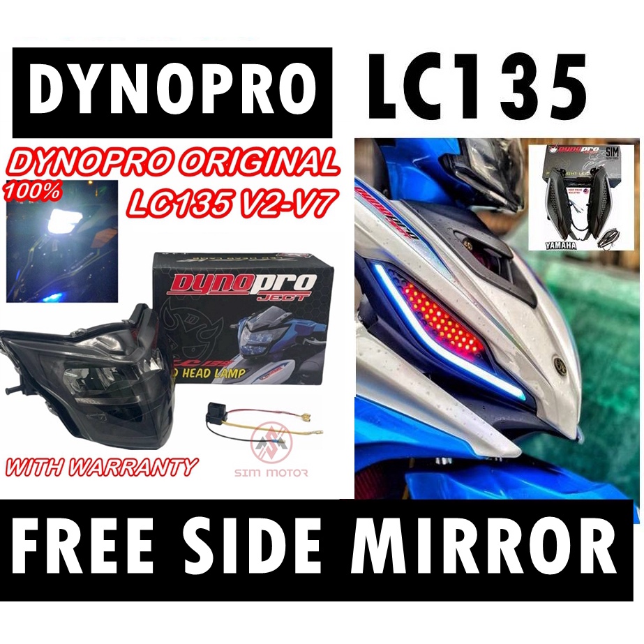 LC135 V2-V7 DYNOPRO HEADLAMP LED + MATAGABAN PILOT LAMP COMBO SET LC135 NEW DYNO PRO | Shopee ...