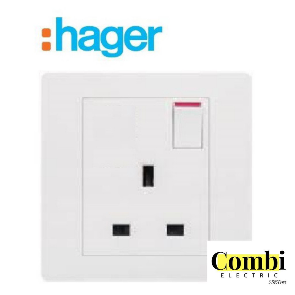 hager Muse 13A Single Switched Socket Outlet | Shopee Malaysia