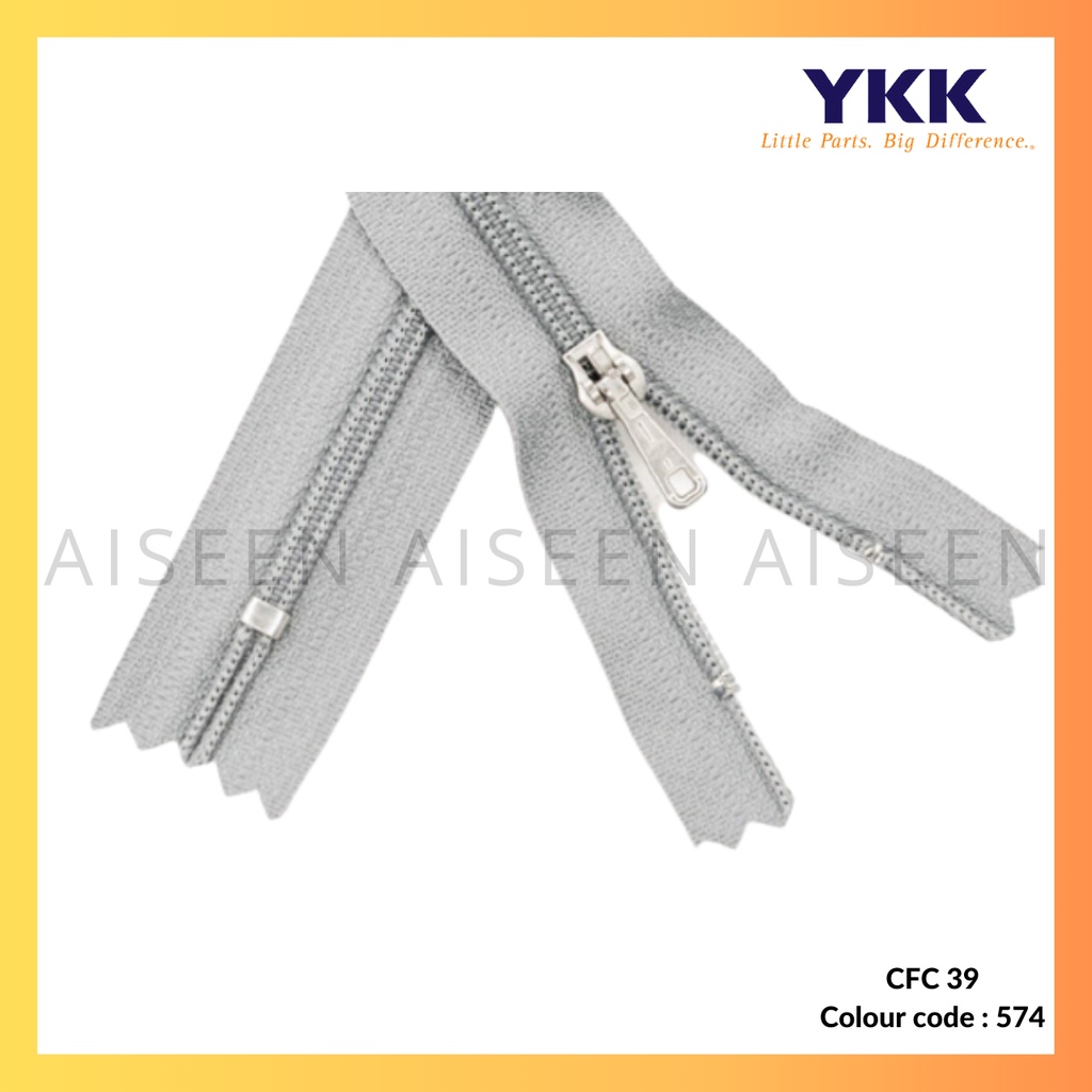 🎀 8" INCH / 10" INCH /12" INCH YKK Branded Zip (Zip Kain Jenama YKK) (CFC39 Code 501, 561-580 ...